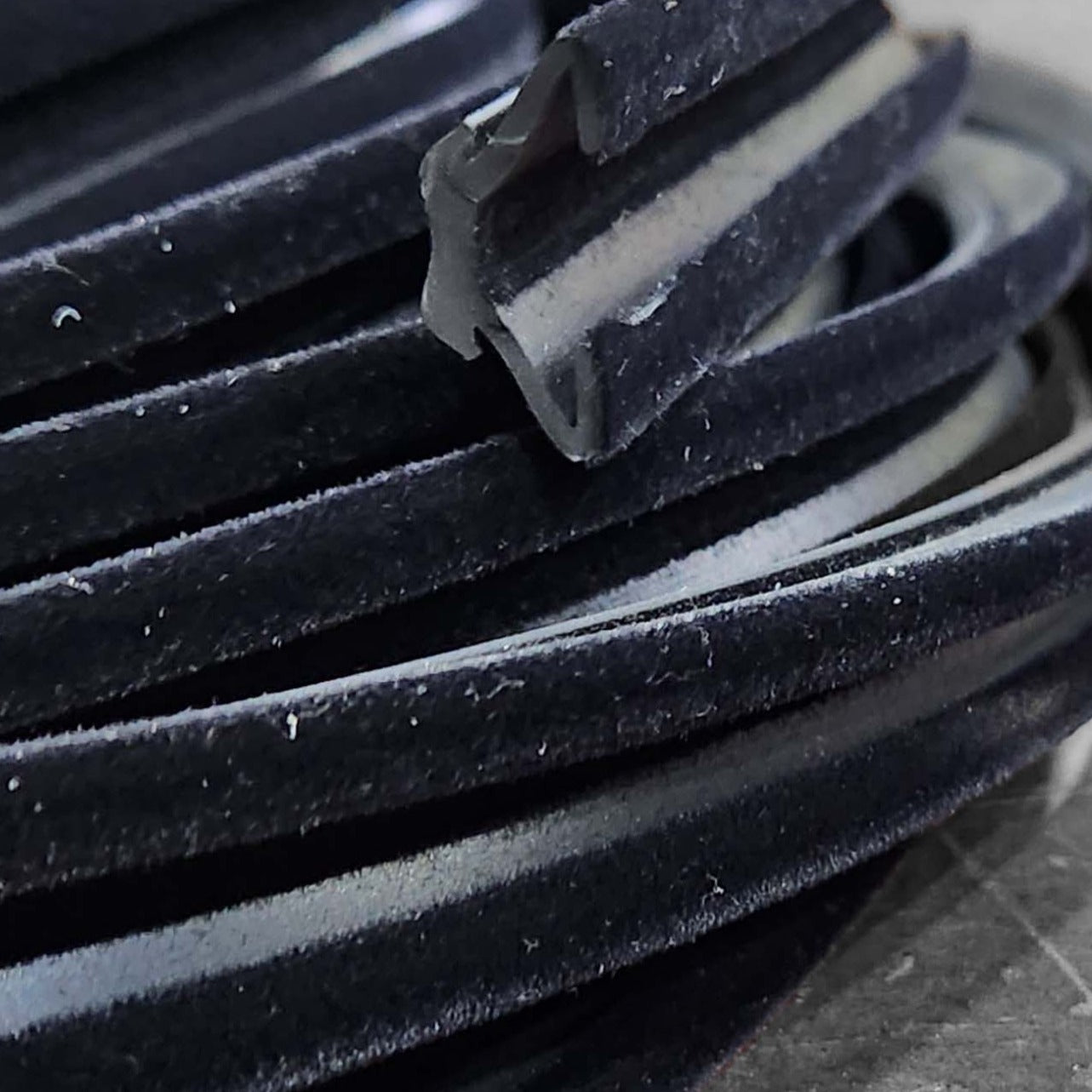 64-193 Sliding Glass Channel | Flocking Rubber | 12mm x 12mm